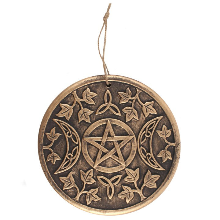 Bronze Terracotta Triple Moon Plaque Copper Finish – Witch, Please!