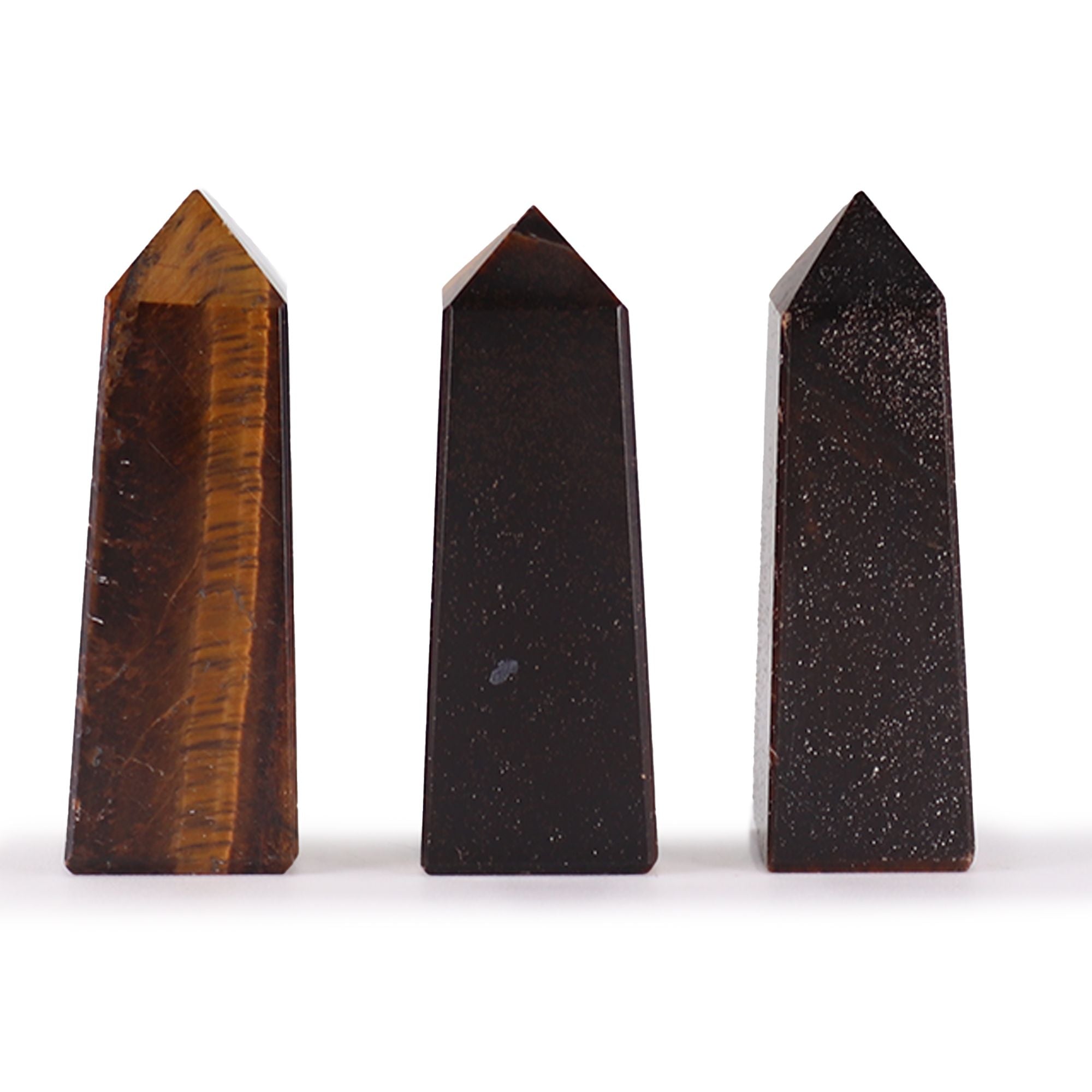 Gemstone Obelisk Points Tiger Eye 5cm Powerful Energy – Witch, Please!