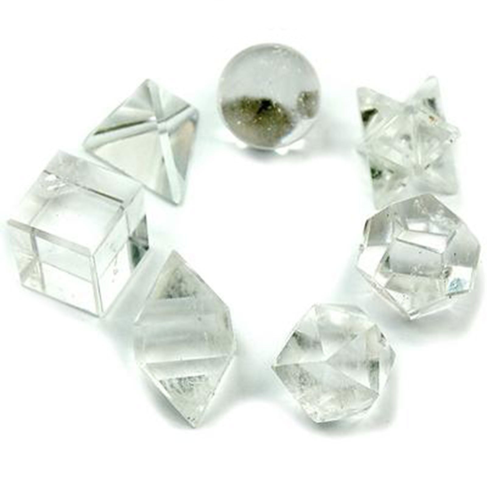 Geometric Seven Piece Crystal Set Platonic Solids Magic – Witch, Please!