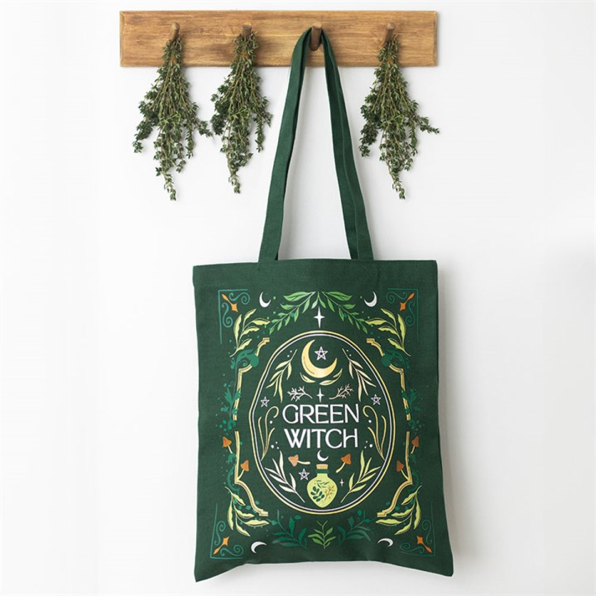 Green Witch Tote Bag Stylish Magic Carryall – Witch, Please!