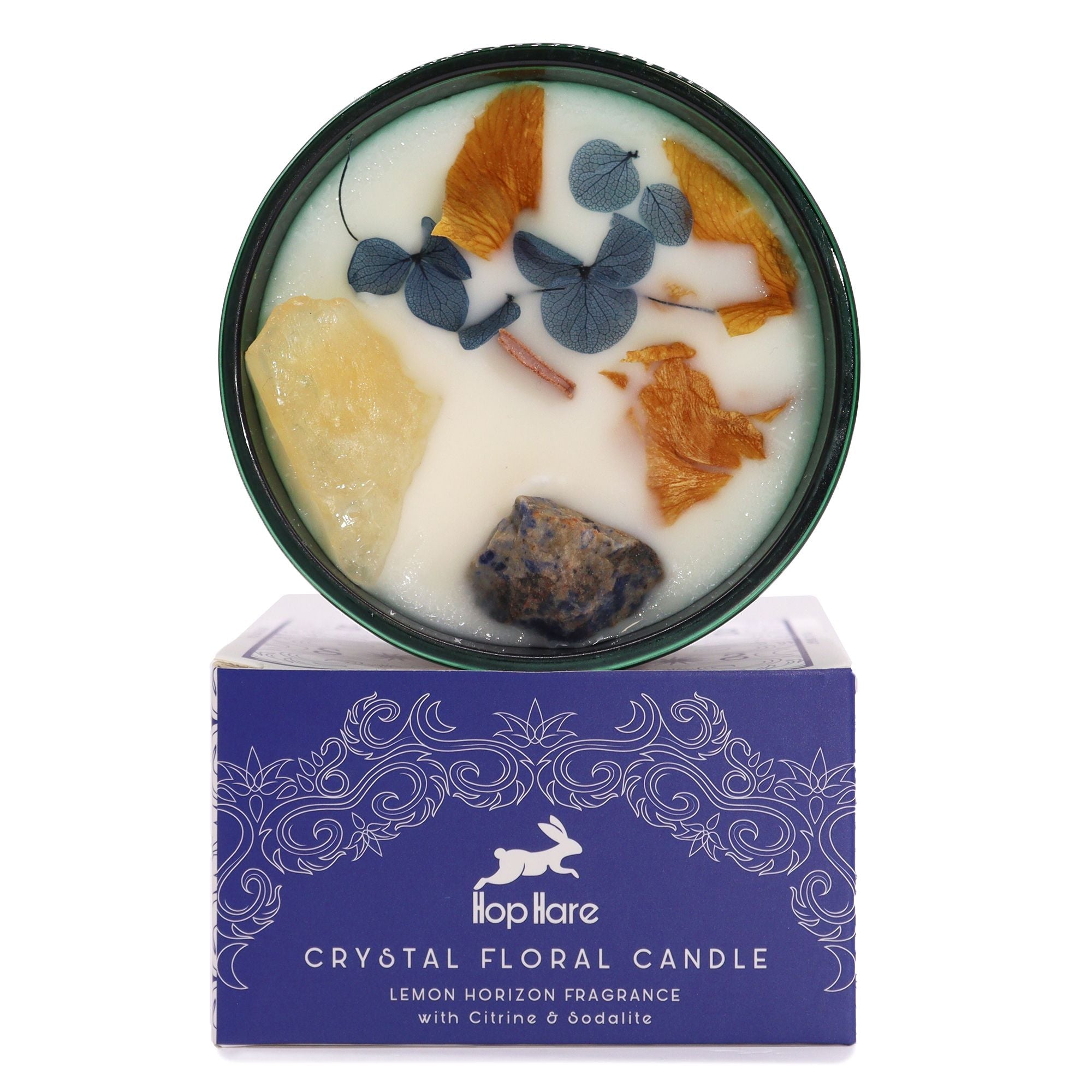 Hop Hare Crystal Magic Flower Candle The Sun Citrine Sodalite – Witch ...