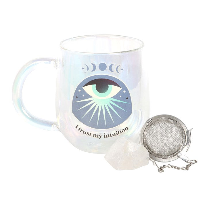 Intuition Glass Mug with Aura Crystal Tea Infuser – Witch, Please!