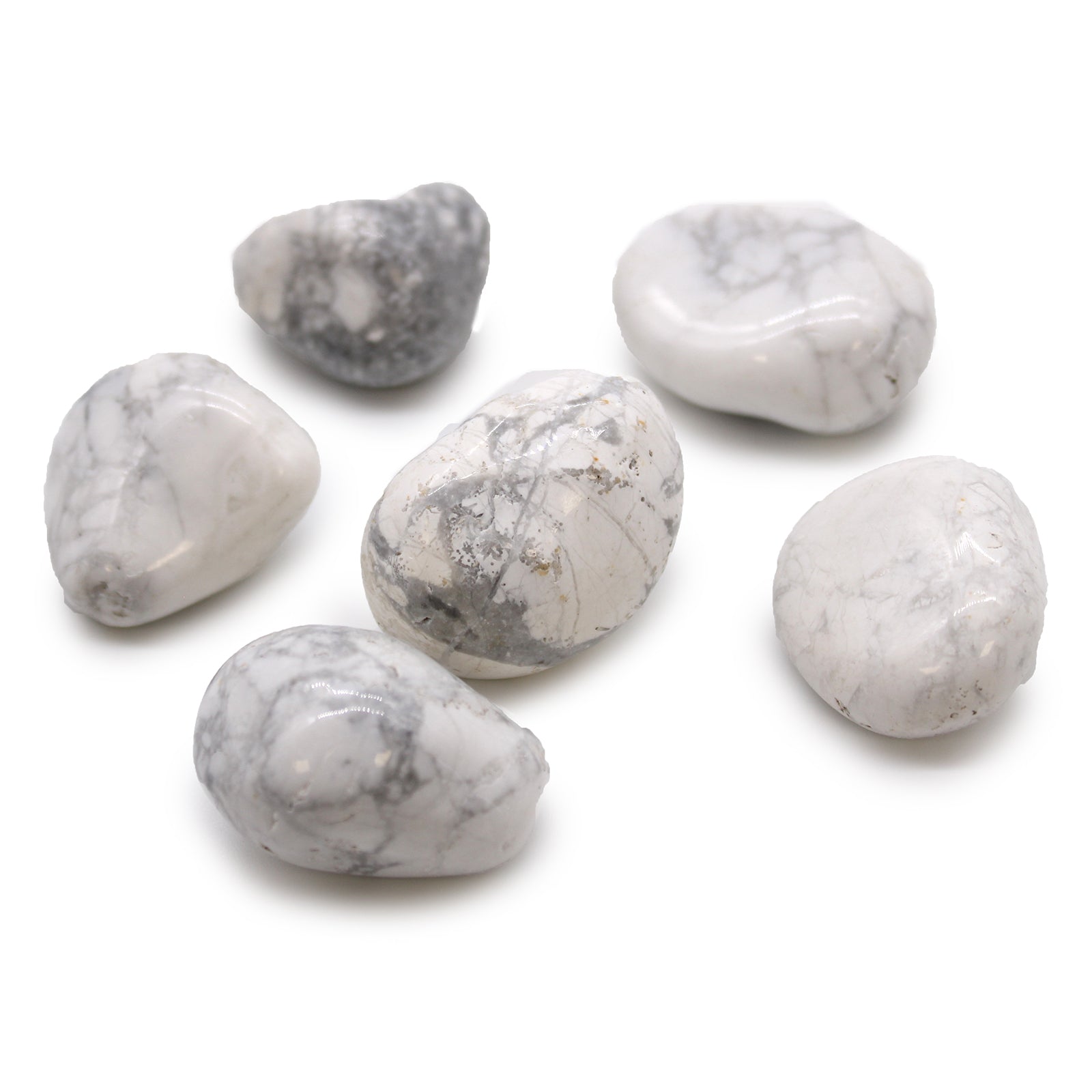 Magnesite White Howlite African Tumble Stones Set 24 – Witch, Please!