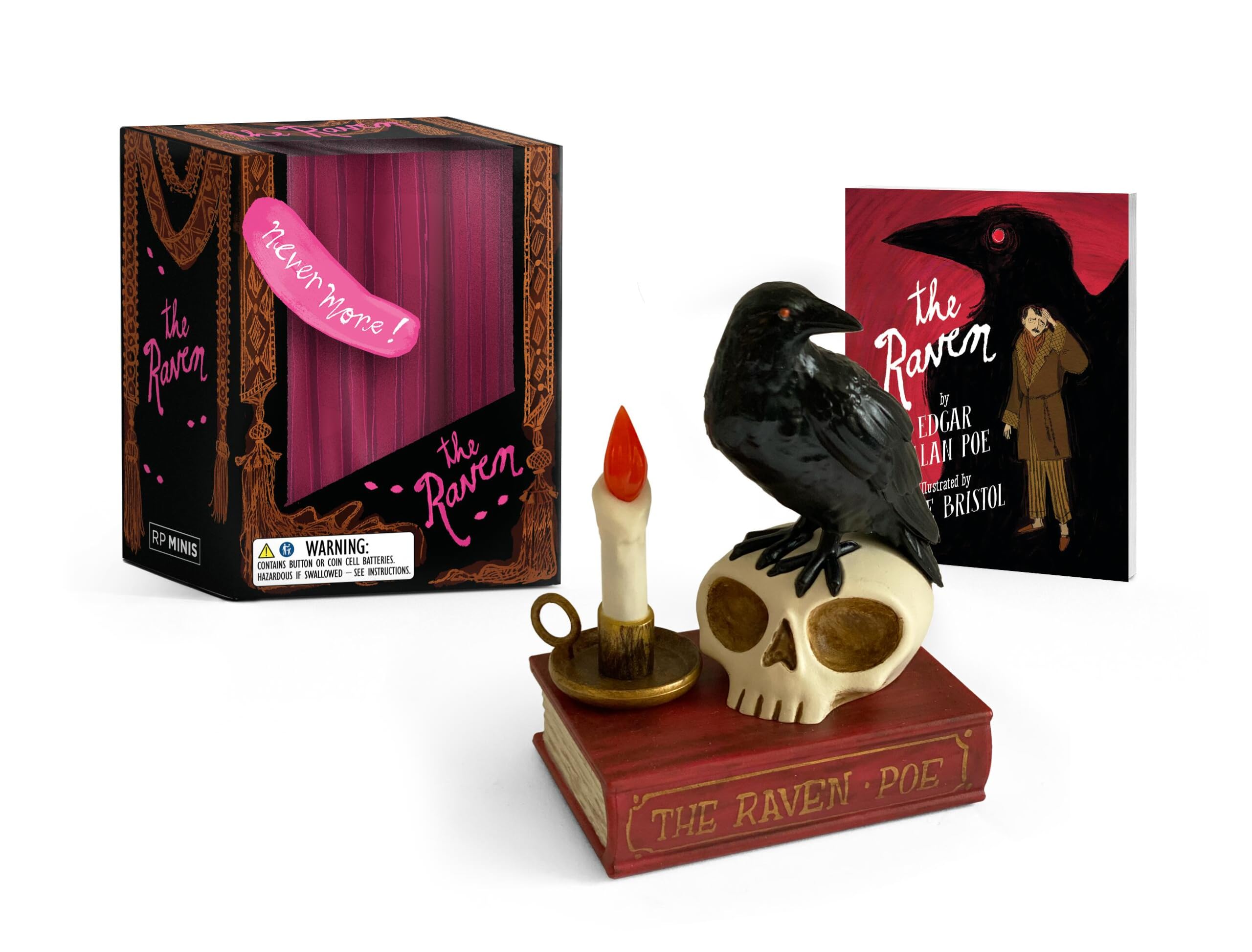 Deluxe Talking Raven Figurine Inspired by Edgar Allan Poe – Witch, Please!